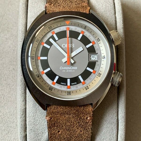 Oris Chronoris Automatic Gray Dial Watch OR733-7737-4053BRLS **MINT ...
