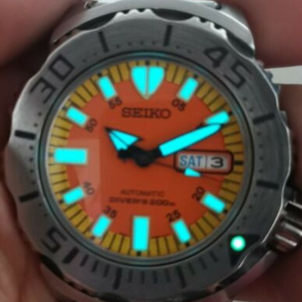 Seiko orange Monster Diver 1st Generation SKX781 Men's Watch | WatchCharts