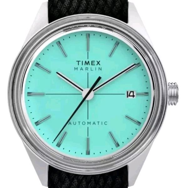 TIMEX Marlin Jet pale Blue Automatic 38mm Fabric strap watch ...