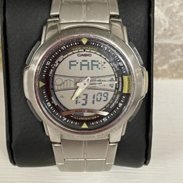 Casio 4335 AQF-100 Tide Graph Men's Watch World Time - Stunning ...