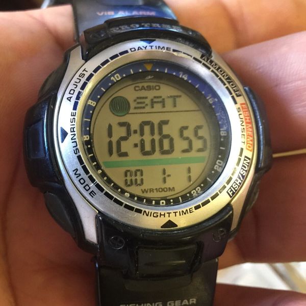 Casio Protrek PRS-400 2632 Fishing Gear MoonGraph Made In Korea For ...