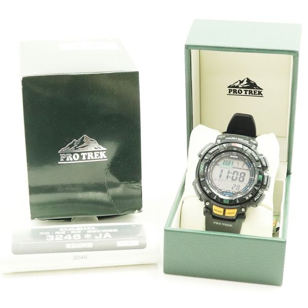 CASIO Casio Watch PRG-240 PRO TREK Pro Trek Solar Digital Black ...
