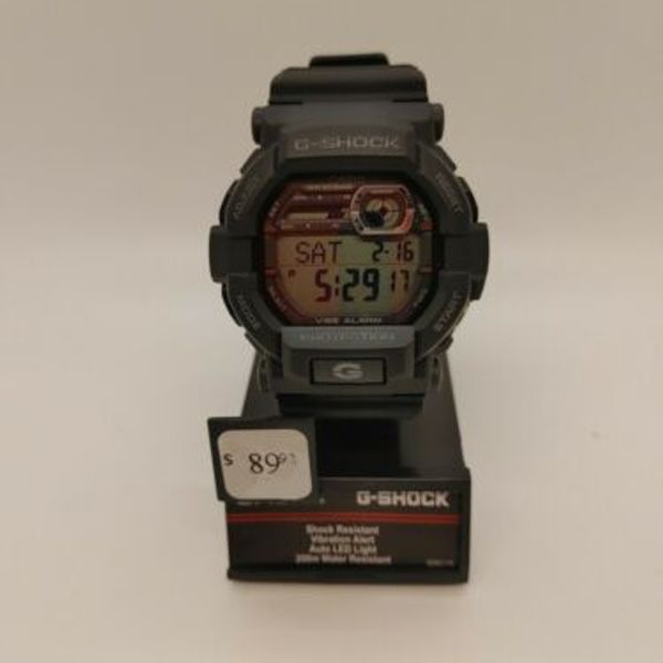 Casio GD350-1 Watch G-Shock Vibration Alarm Black WR 20 Bar New with ...
