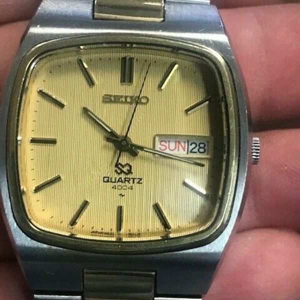 SEIKO Watch 4633-5019 Quartz 4004 Men's 1977 2 Tone Working New Battery ...