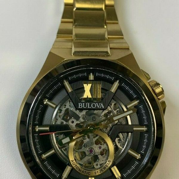 Bulova Goldtone Stainless Steel Openwork Dial C977951 | WatchCharts