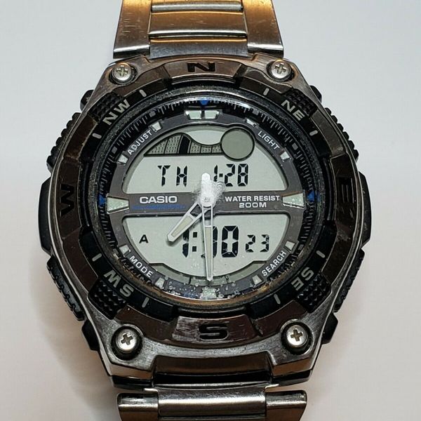 VINTAGE CASIO 5028 AQW-100 TIDE GRAPH MOON PHASE 3 ALARMS - NEW ...