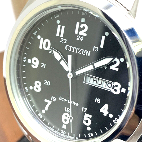 Citizen Men's Watch AW0050-82E Eco-Drive Black Dial Day Date Silver ...