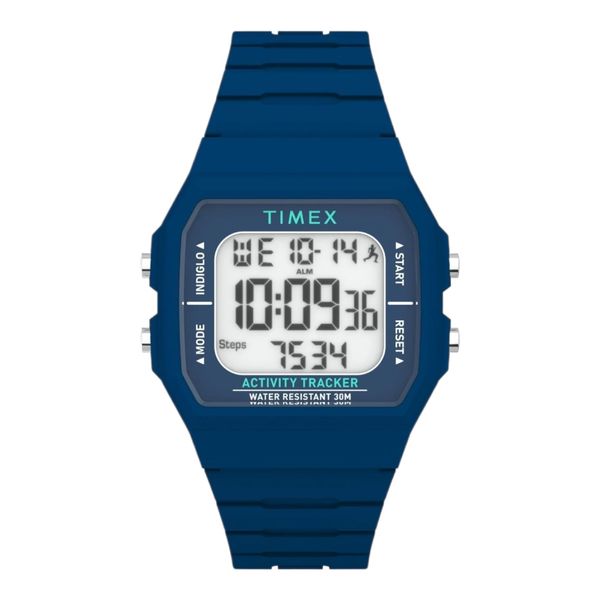 Timex Ironman Step & Activity Tracker Watch Blue Chronograph Indiglo ...