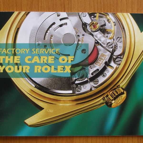 WTS:Rolex Care Of Your Watch Booklet | WatchCharts Marketplace