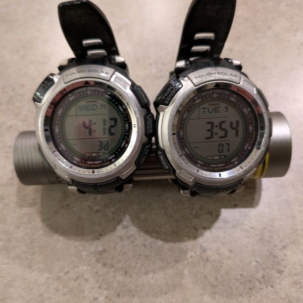 CASIO Pathfinder Tough Solar PAW 1300 Men's Triple Sensor MultiFunction ...