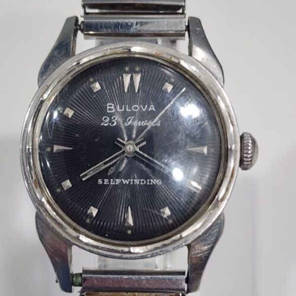 Vintahe Bulova 23 jewels Sunburst self Winding Automatic Men's 1950s SS Watch | WatchCharts ...