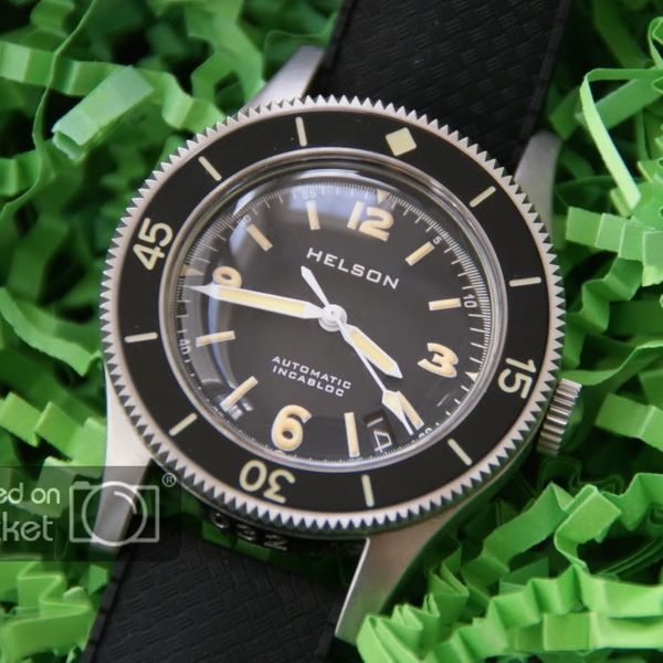 FS: Helson Skindiver Orange Lume with Date | WatchCharts Marketplace