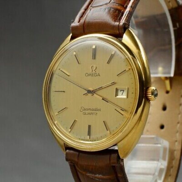 New Battery Omega Seamaster Tool 106 Cal.1342 Gold Men's Quartz Watch ...