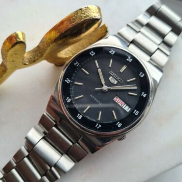 Vintage Black 1982 Seiko 5 6309-9000 Mens Auto Mechanical Rare Day/Date Watch | WatchCharts ...