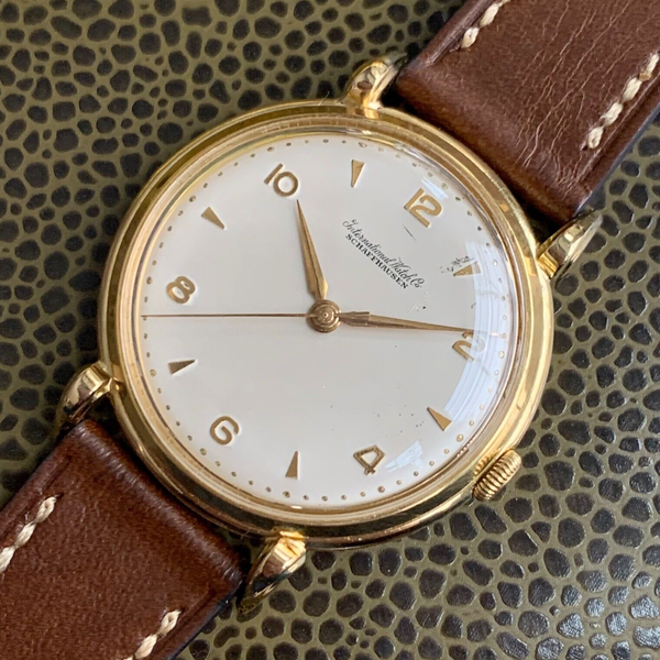 Vintage IWC 18K Solid Gold Cal. 89 Teardrop Lugs Oversized 36.4 mm ...