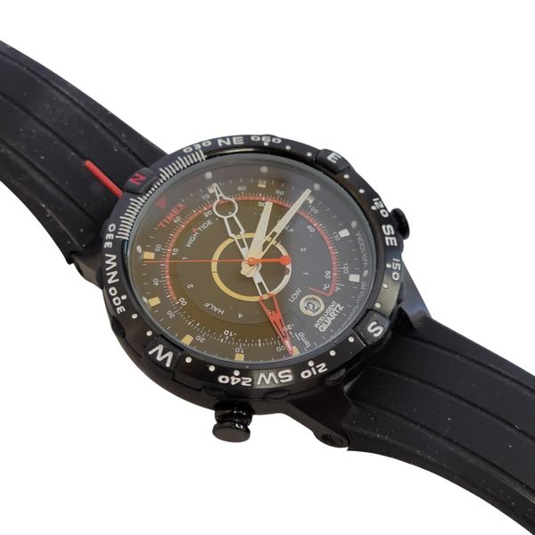 Timex Intelligent Quartz Tide Compass Thermometer Black Watch ...