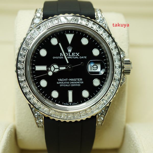 FSOT:MINT Rolex 226679TBR YACHTMASTER WHITE GOLD BAGUETTE DIAMOND 2022 ...