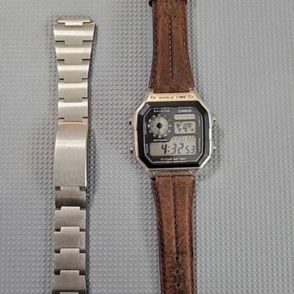 Men's Casio AE-1200WH Illuminator Chrono World Time Watch. Nice Bands ...