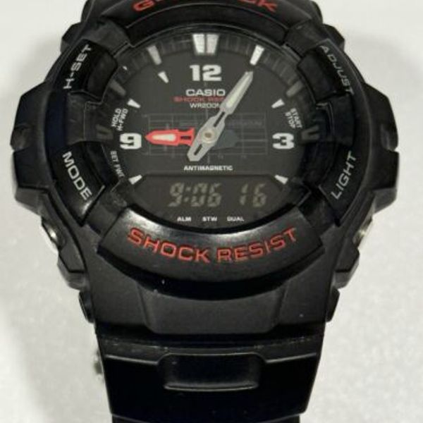 Casio G-SHOCK G-100 (2327) Analog Digital 47mm Black Wristwatch ...