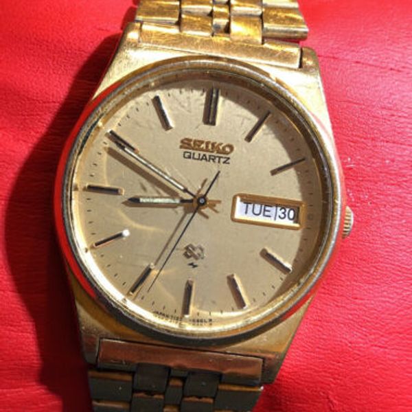 Vintage gold tone Seiko Quartz SQ Men's Watch DD Model 7123 836LR New Battery! | WatchCharts ...