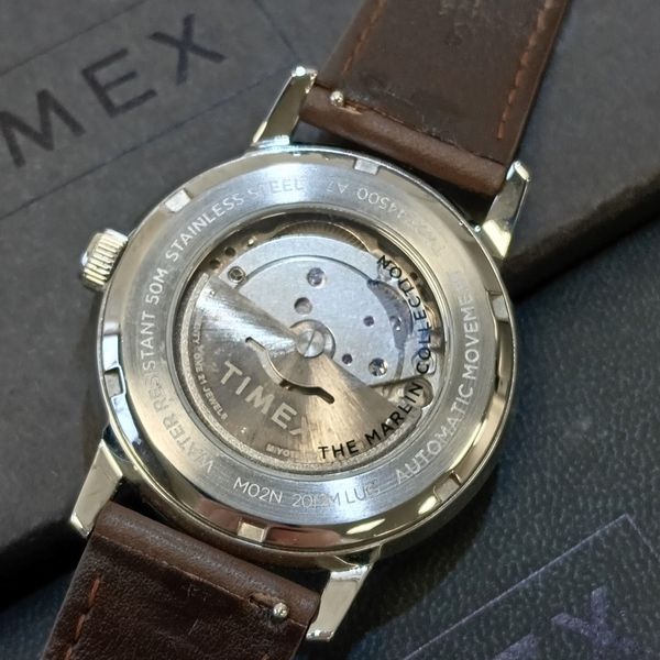 Boxed Timex The Marlin Collection Automatic Blue Dial TW2V44500 Tested ...