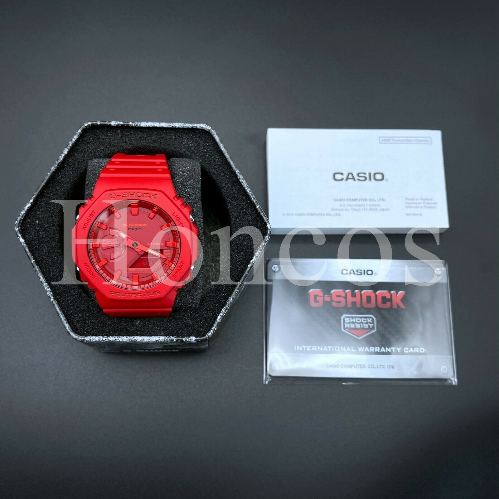 GA2100-4A Casioak AP Royal Oak Red Custom Made Gold Case G-SHOCK Casio ...