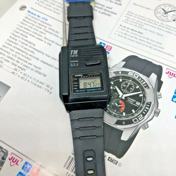 Rare vintage Casio Tm100 tm-100 jdm transmitter watch 1987 Nos Japan ...
