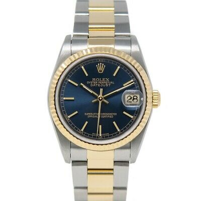 Rolex Datejust 31 Steel & Gold 78273 Watch - Blue Dial, Oyster ...