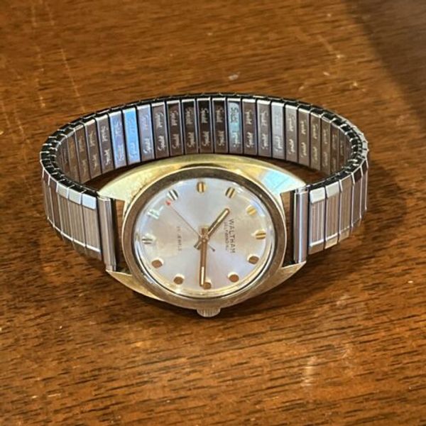 Vintage Waltham Stainless Steel 25J Dexter Morgan Automatic Mens Watch ...