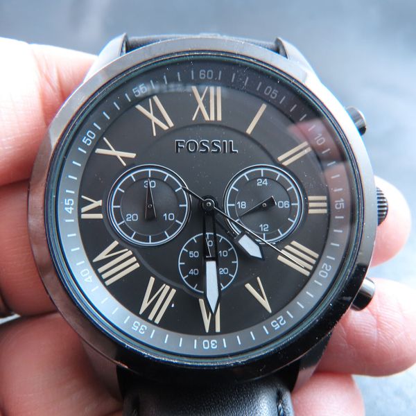All Steel Fossil Chronograph 24 Hours Quartz Men Watch | WatchCharts ...
