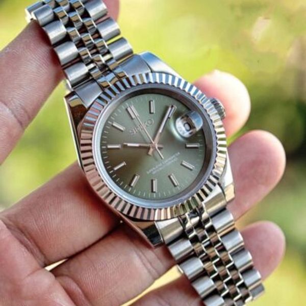 Datejust Seiko Mod Olive - Customwatchez | WatchCharts Marketplace