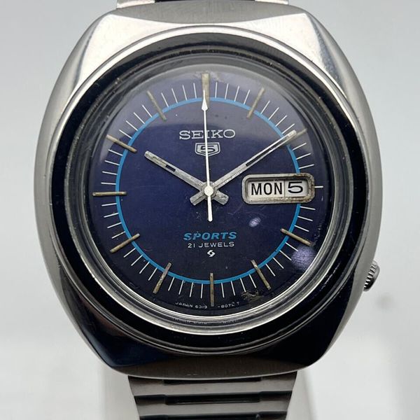 VINTAGE 70'S SEIKO 5 SPORTS 6319-8070 RARE JAPAN MADE DAY/DATE MEN'S ...