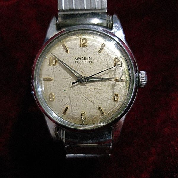 VINTAGE 1950's GRUEN PRECISION MEN'S WRIST WATCH- Running | WatchCharts ...