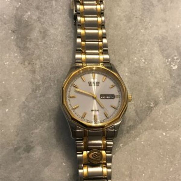 Citizen Eco-Drive Men's Gold and Silver Watch Model E101-S053439 ...
