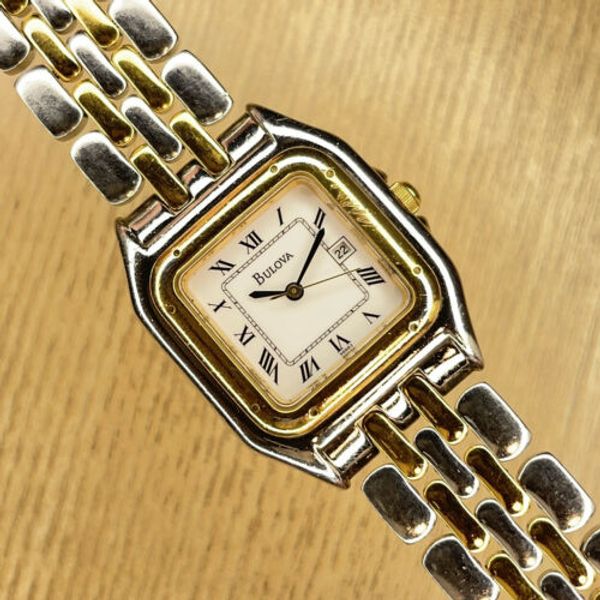 Vintage Bulova Two Tone Cartier Santos Tank Homage | WatchCharts