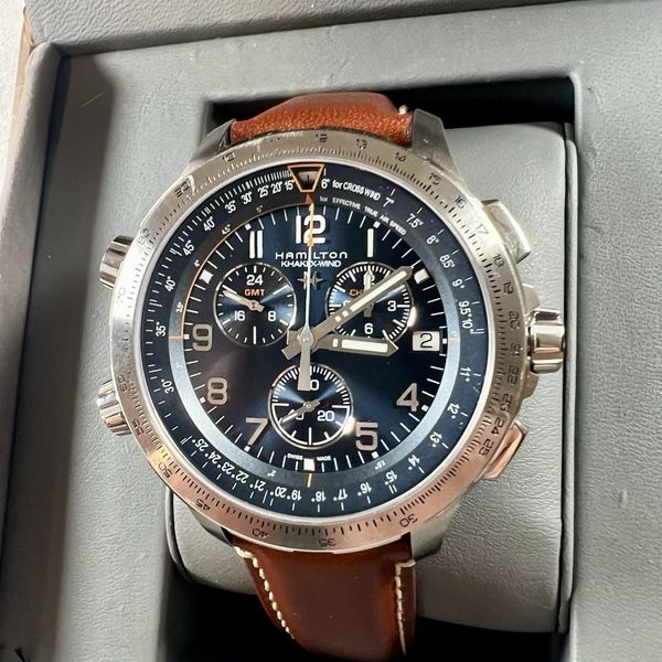Hamilton Khaki Aviation X-Wind GMT Chrono Quartz (H77922541) + Box ...