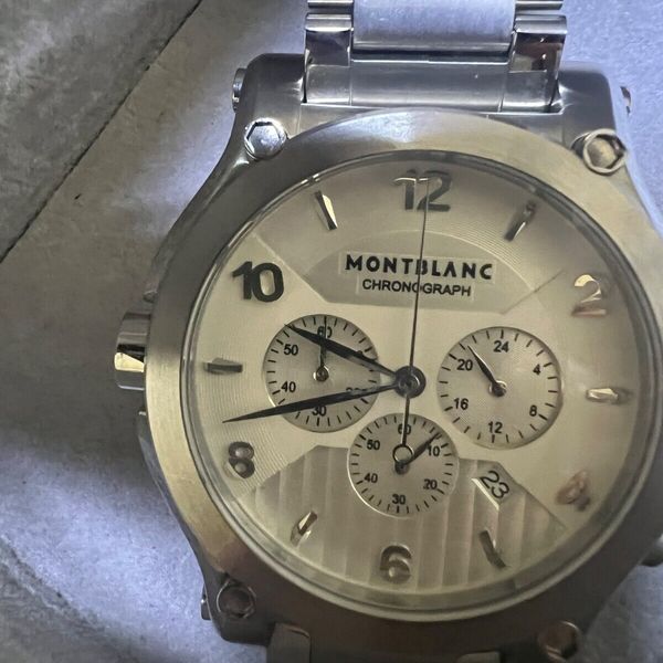 MONTBLANC CHRONOGRAPH Watch Stainless Steel 9168 Swiss Made ...