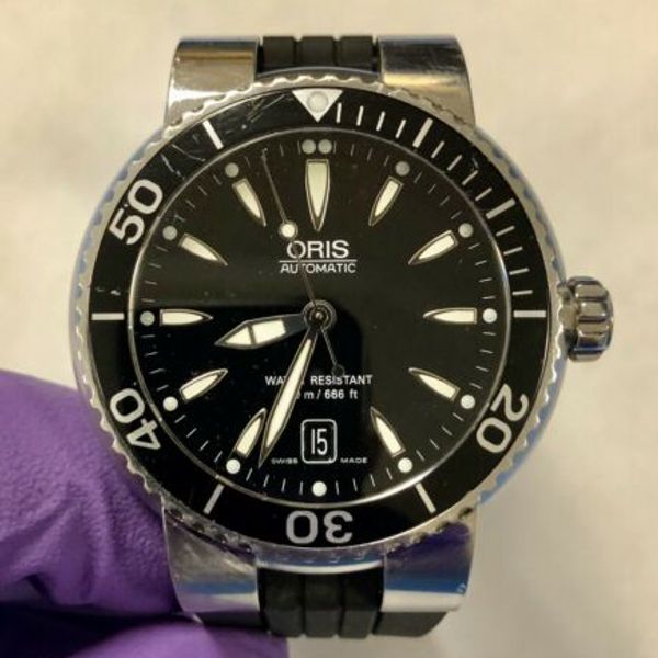 ORIS SWISS MADE TT1 200 m/666 ft DIVER 7533P 25 JEWEL AUTOMATIC ETA ...