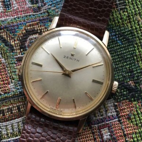 VINTAGE ZENITH 9ct 9 Carat .375 SOLID GOLD GENT’S WRISTWATCH Cal.2532 ...