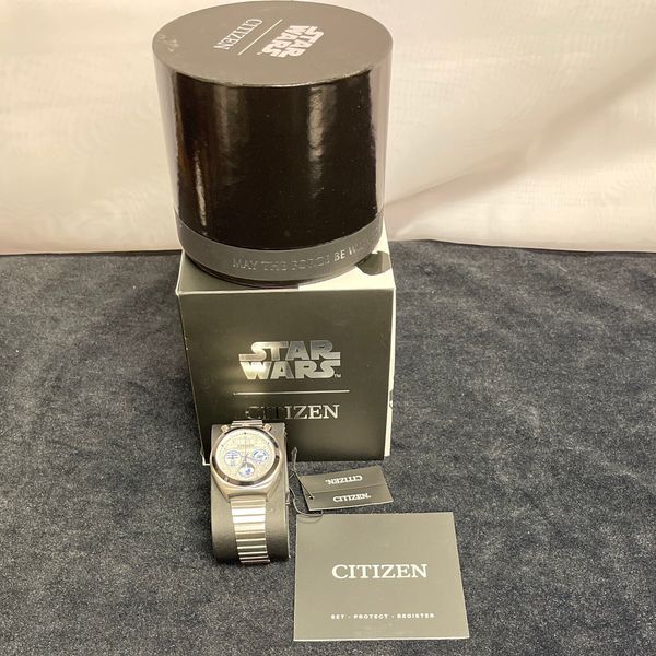 Citizen R2-D2 Star Wars Mens Silver Chronograph Quartz Analog Round ...