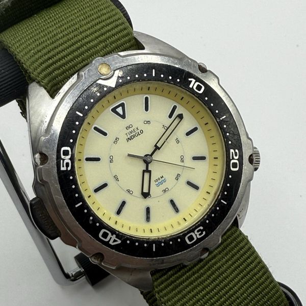 Origina1 Timex Intrepid 1995 Rare 46mm Menâ s Diver Watch Working ...