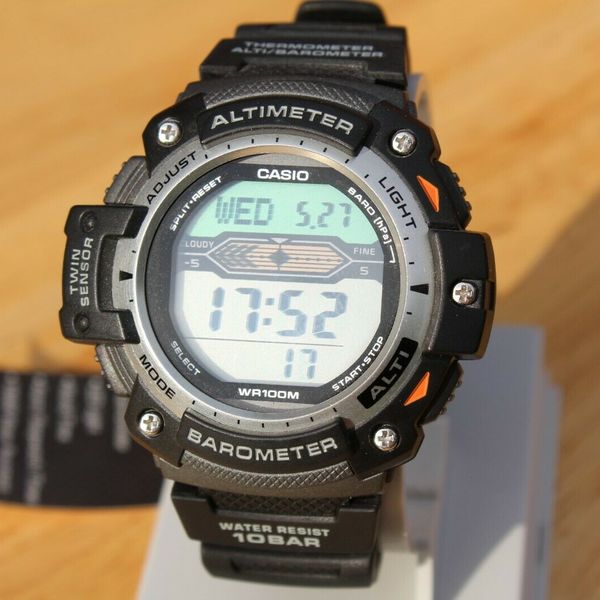 RRP £100 NEW CASIO SGW300 H, 100m WR, ALTIMETER, THERMOMETER, BAROMETER ...