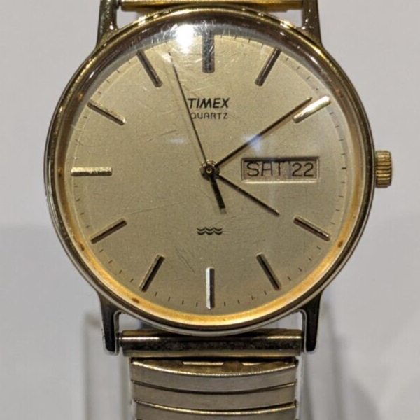 Vintage Timex Quartz LA Cell Gold Tone Men's Watch | WatchCharts ...