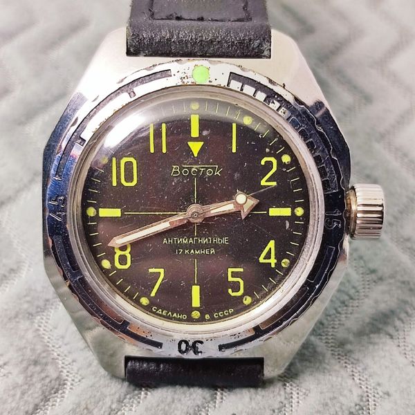 ⭐Rare Vintage Soviet watch VOSTOK AMPHIBIA sniper antimagnetic made in ...