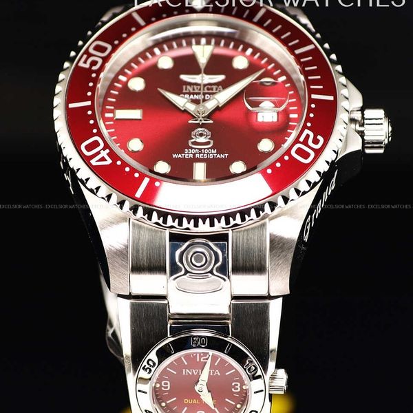 New Invicta Grand Diver Automatic Dual Time Men's 47mm SS Diver Watch ...