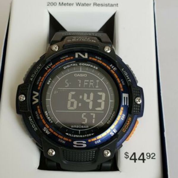 Casio SGW-100-2B Twin Sensor Digital Men's Watch - Black | WatchCharts