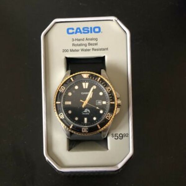 Casio Duro MDV-106G-1AVCF Black And Gold | WatchCharts Marketplace