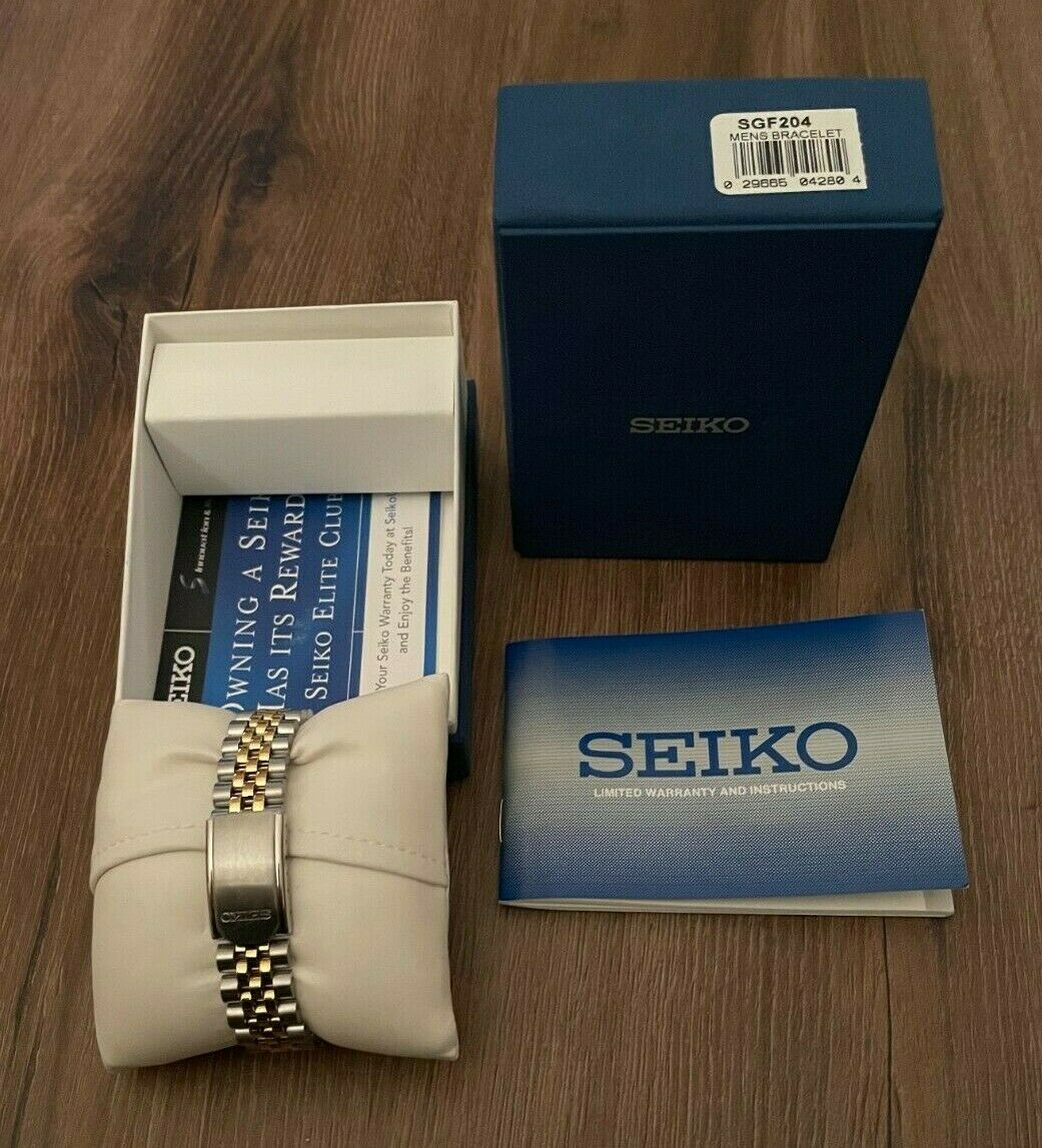 Seiko Model SGF204 Men's Silver - Gold Two Tone Watch Stainless Steel NEW | WatchCharts Marketplace