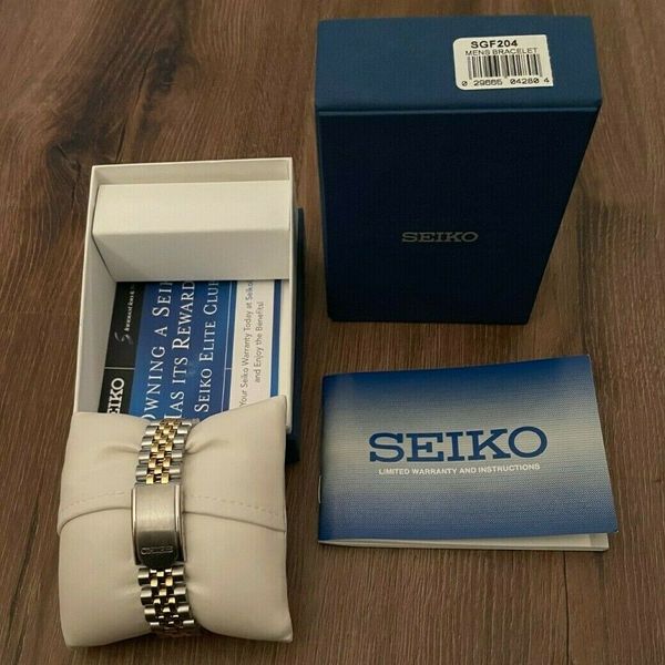 Seiko Model SGF204 Men's Silver - Gold Two Tone Watch Stainless Steel NEW | WatchCharts Marketplace