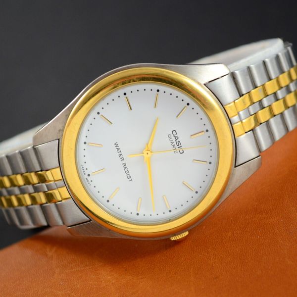 CASIO Quartz 1330 MTP-1129 Japan Movement Miyota Gold Plated Bezel Old ...